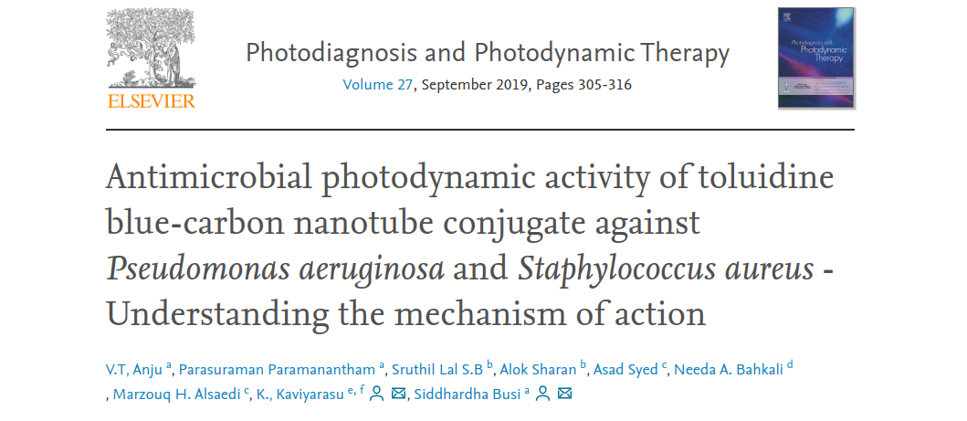 Antimicrobial photodynamic activity of toluidine blue-carbon nanotube conjugate against ...
